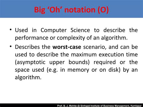 Design And Analysis Of Algorithm By Dr B J Mohite Ppt Programming Languages Computing