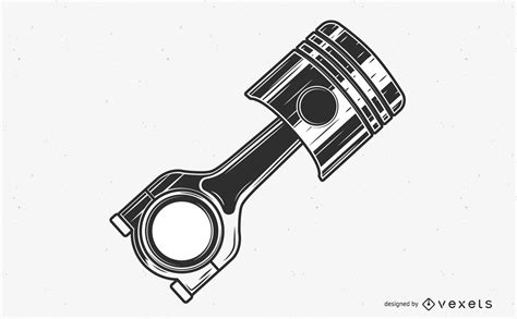 Engine Piston Flat Illustration Vector Download