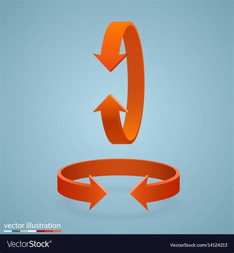 Arrow Rotation Royalty Free Vector Image Vectorstock