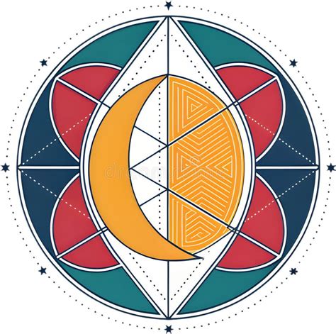 A Colorful Abstract Geometric Shape Offers Vibrant Symmetrical Design For Modern Aesthetics