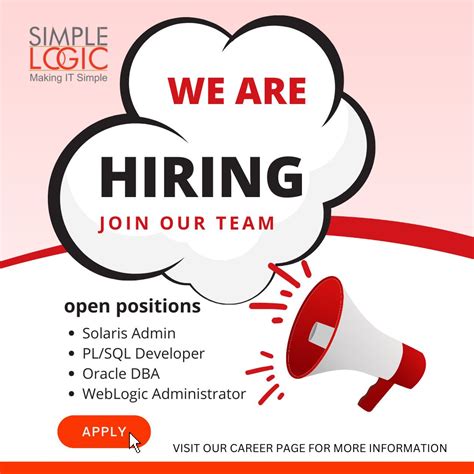 Simple Logic It Private Limited On Linkedin Hiring Solarisadmin Plsqldeveloper Oracledba