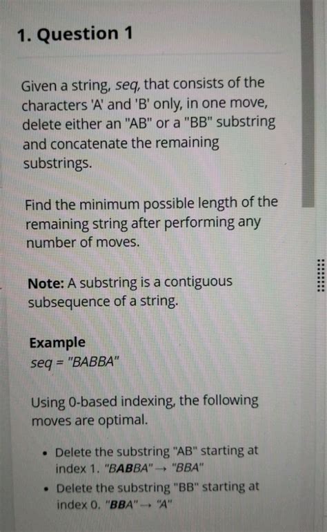 Question Given A String Seq That StudyX