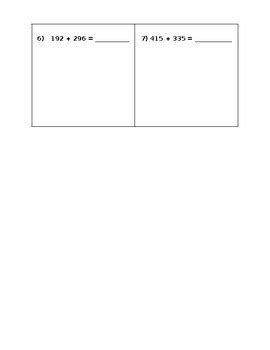 Digit Addition Quiz With Regrouping By Skylar Miller TPT