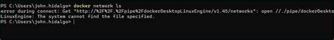 Error Docker Network Ls EDteam