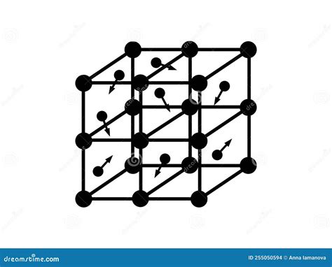 Ionic Lattice Model Of Sodium And Chloride Molecules Cartoon Vector