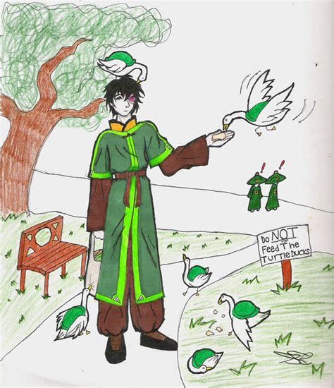 Zuko With Turtle Ducks In Park By Redheadedsamurai On Deviantart