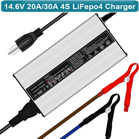 12v 30a lifepo4 배터리 충전기 14 6v 자동차 트럭 보트 rv의 리튬 철 충전식 배터리 용 스마트 유지 보수 충전기