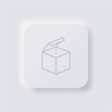 Box Icon White Neumorphism Soft Ui Design For Web Design Application Ui And More Button