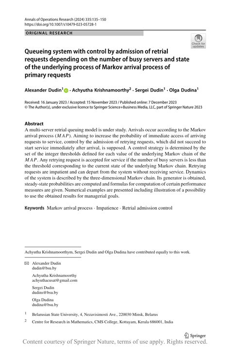 Queueing System With Control By Admission Of Retrial Requests Depending On The Number Of Busy