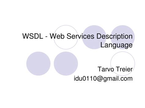 ppt wsdl web services description language powerpoint presentation