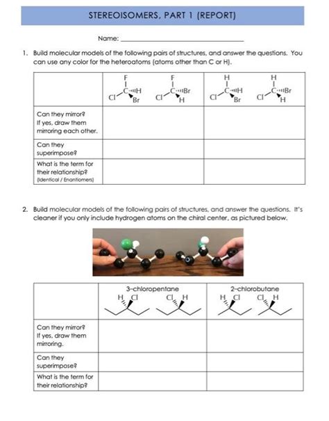 solved stereoisomers part 1 report 1 ch br a br h name