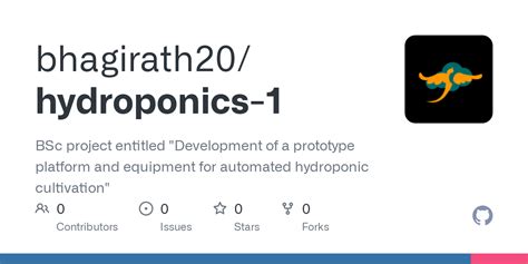 Github Bhagirath20hydroponics 1 Bsc Project Entitled Development