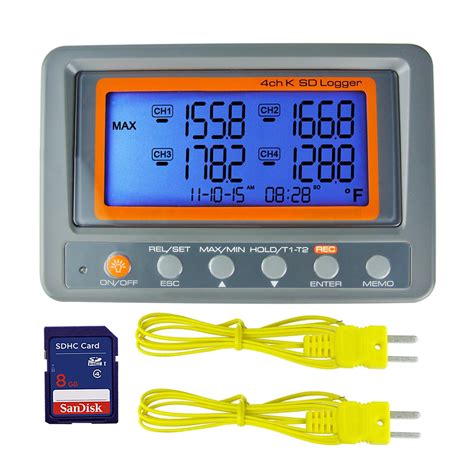 Buy K Type Thermometer Data Logger Digital Channels Thermocouple Thermometer Recorder With G