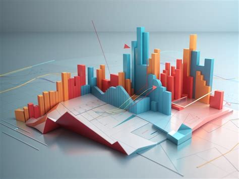 Premium Photo Navigating Trends 3d Chart And Trend Graph With Data Analysis In Finance