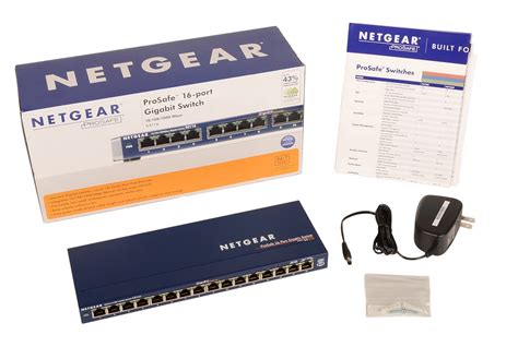 Netgear Gs116 Prosafe 16 Port 10 100 1000 Gigabit Desktop Switch