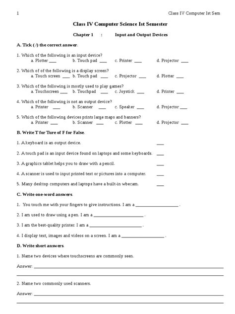 Class Iv Computer Science Ist Semester Download Free Pdf Computer File System Software
