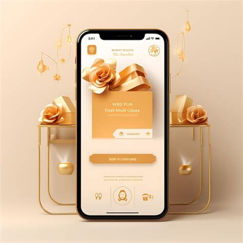 Premium AI Image Mobile App Layout Design Of Beauty Product Delivery With Glamorous And