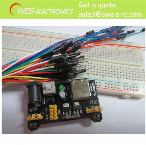 3pcs SET MB102 Breadboard Power Supply Module 3 3V 5V 830 Tie Point Breadboard Excellent