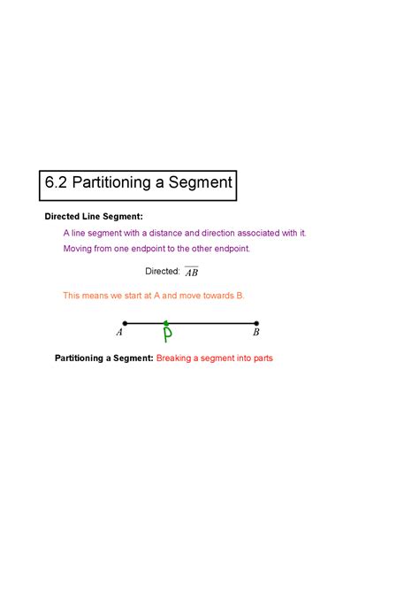 62 Partitioning A Segment Exams Calculus Docsity