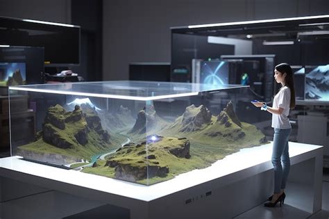 Premium Ai Image Spatial Holographic Displays Interactive 3d