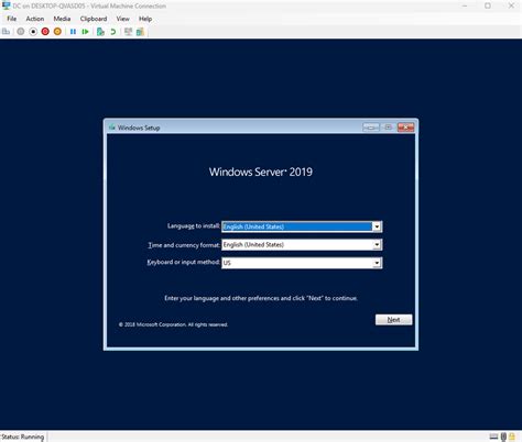 installing window server 2019 and configuring domain controller by