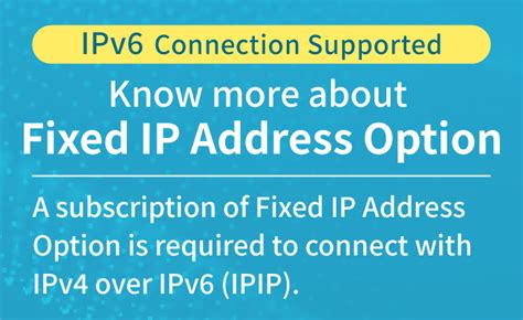 Ipv4 Over Ipv6 Connection Ipip Ipv6 Connection Feature Optional