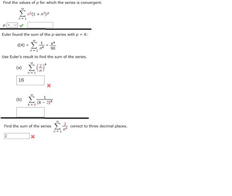 Solved Find The Values Of P For Which The Series Is Chegg