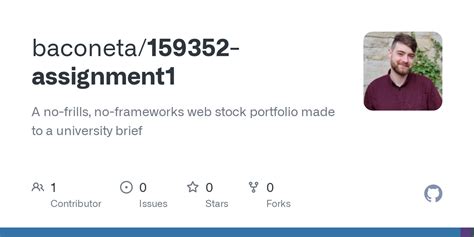 Github Baconeta159352 Assignment1 A No Frills No Frameworks Web