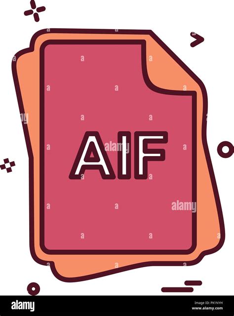 Aif File Type Icon Design Vector Stock Vector Image And Art Alamy
