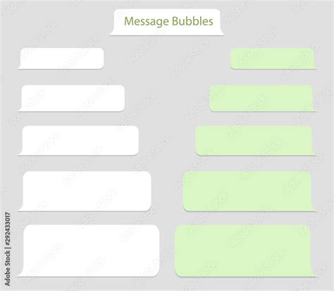 Template Bubble Chat Speech Message Balloon Messenger Screen With Conversation Box Cellphone