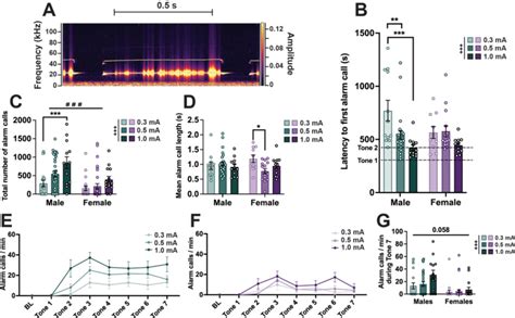 Sex Differences In Ultrasonic Alarm Calls During Fear Conditioning A Download Scientific