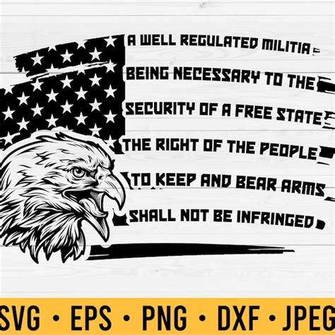 Second Amendment Eagle Svg Etsy