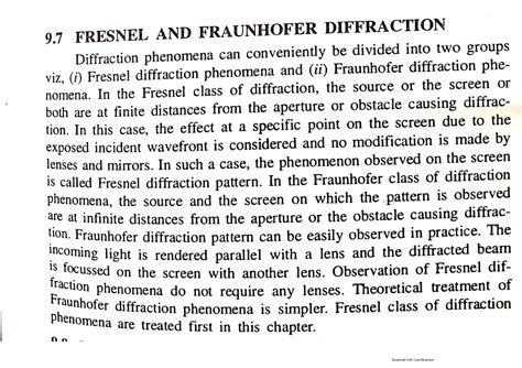 Fraunhofer Diffraction Physics Studocu