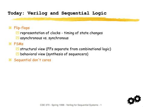 Ppt Today Verilog And Sequential Logic Powerpoint Presentation Free