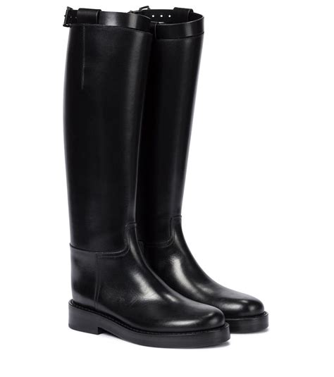 Ann Demeulemeester Leather Riding Boots Black Boots Are One Of The