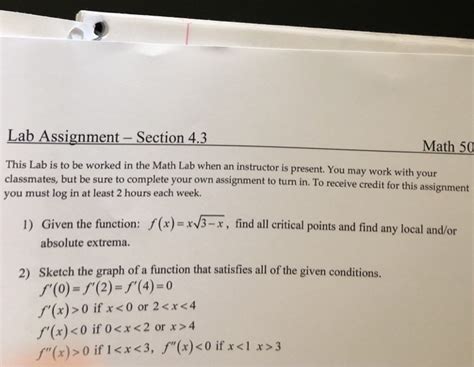 solved lab assignment section 4 3 math 50 to be worked in