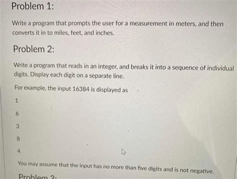 Solved Problem 1 Write A Program That Prompts The User For