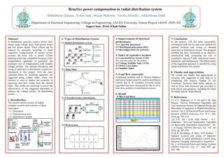 Reactive Power Compensation In Radial Distribution System PPT
