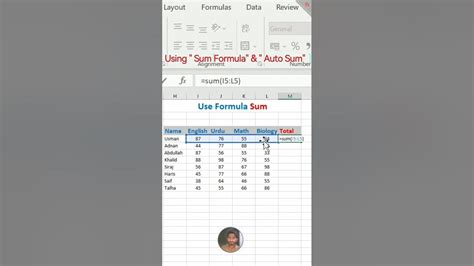 sum formula and auto sum in ms excel viralvideo excel tricks tips