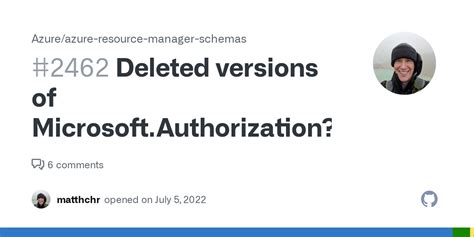 Deleted Versions Of Microsoftauthorization · Issue 2462 · Azure