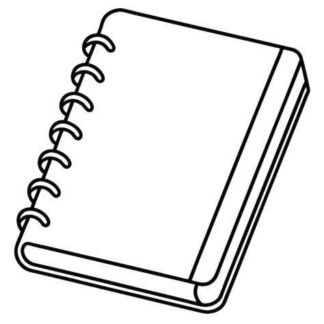 Notebook Outline Coloring Book Page Line Art Drawing Premium AI Generated Vector