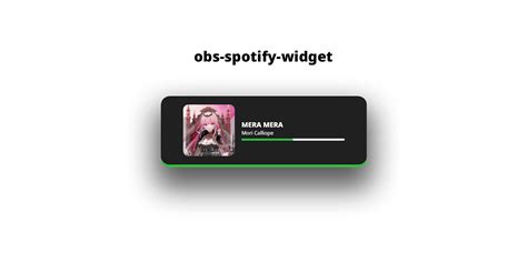 Github Novialriptide Obs Spotify Widget A Streaming Widget Made For Obs Studio