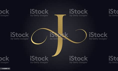 골드 색상의 럭셔리 편지 J 로고 템플릿입니다 초기 고급 J 문자 로고 디자인 럭셔리 회사 브랜딩을 위한 아름다운 로고 디자인 0명에 대한 스톡 벡터 아트 및 기타 이미지