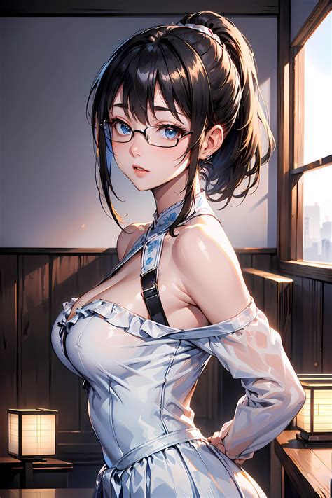 1안경 소녀13 홀로 오드리 햅번13 정말 예쁘고 아름다운 일본 여자 섹시한 여자 Seaart Ai