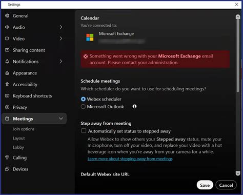 Webex Meeting Outlook Calendar Sync Issue Cisco Community