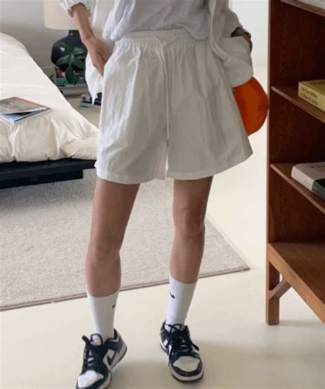 바스락 밴딩 트레이닝 와이드 여름 반바지 숏팬츠 에이블리