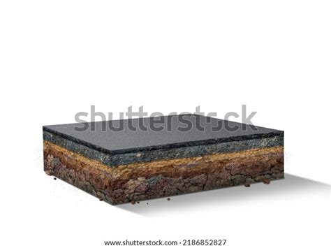 아스팔트 도로와 구름으로 고립된 입체토양 지질학 스톡 일러스트 2186852827 Shutterstock