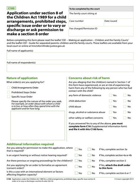 Fillable Online C100 Form Download Fax Email Print Pdffiller
