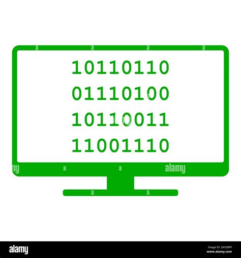 Binary Code And Screen Stock Photo Alamy