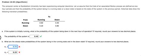 Solved Problem Algorithmic The Computer Center At Chegg Com